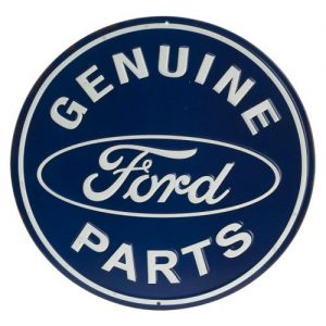 Ford Genuine Parts Round Embossed Sign - Blue Oval Trucks
